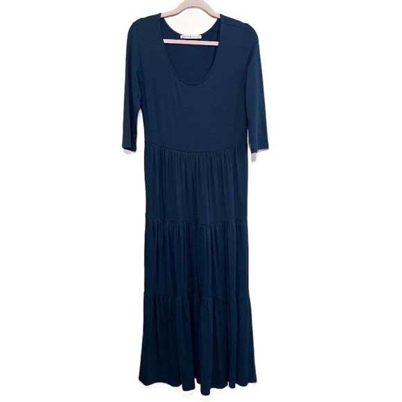 Peruvian Connection | Dresses | Peruvian Connection Teal Blue Tiered ...